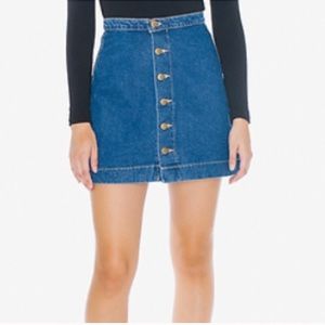 American Apparel | Skirts | New American Apparel Aa Denim Button Front ...